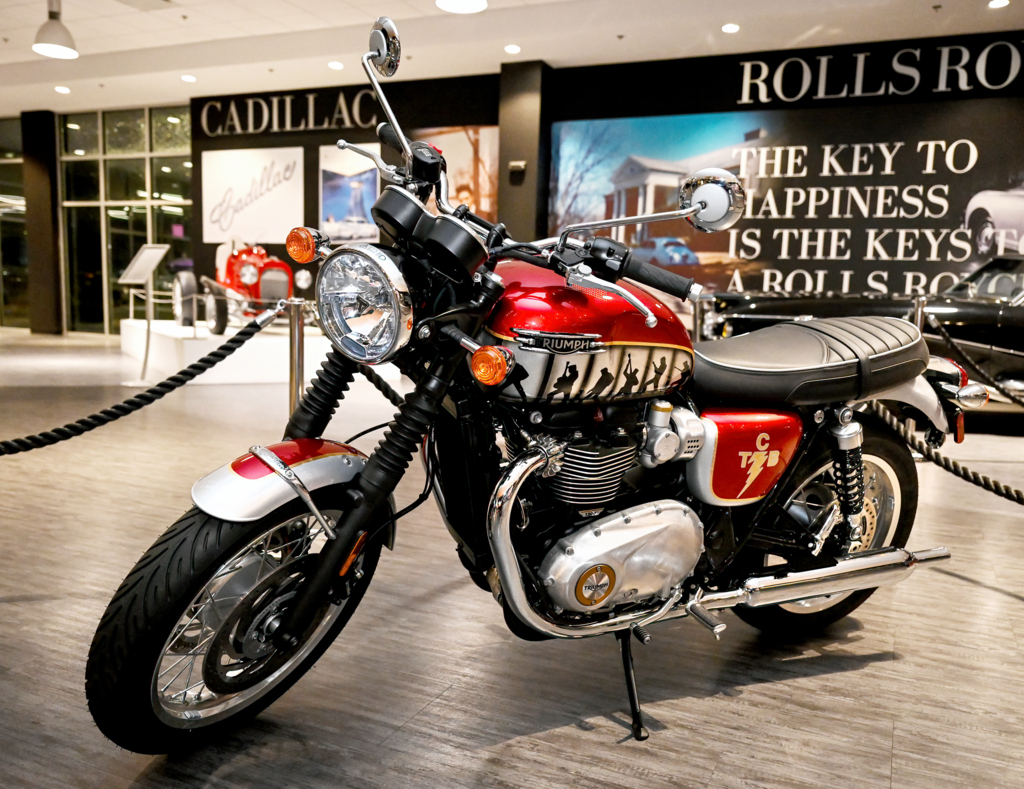 SOLD! A Unique Presley Triumph Motorcycle and Gibson Les Paul Guitar ...