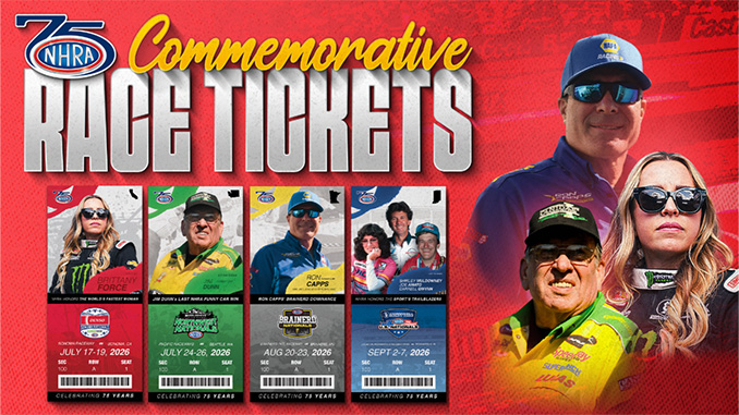 Third Wave of NHRA 75th Anniversary Commemorative Tickets Features ...